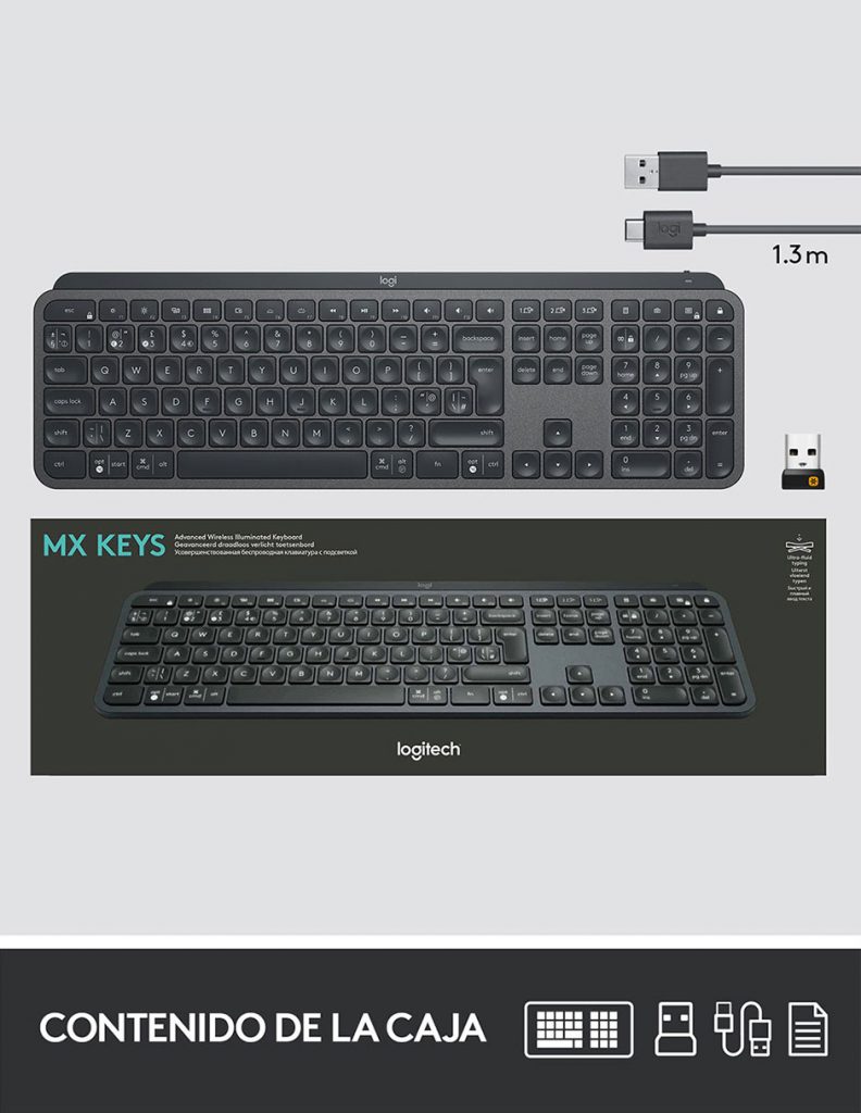 Teclado inalámbrico retroiluminado Logitech MX Keys – Logitech Mexico
