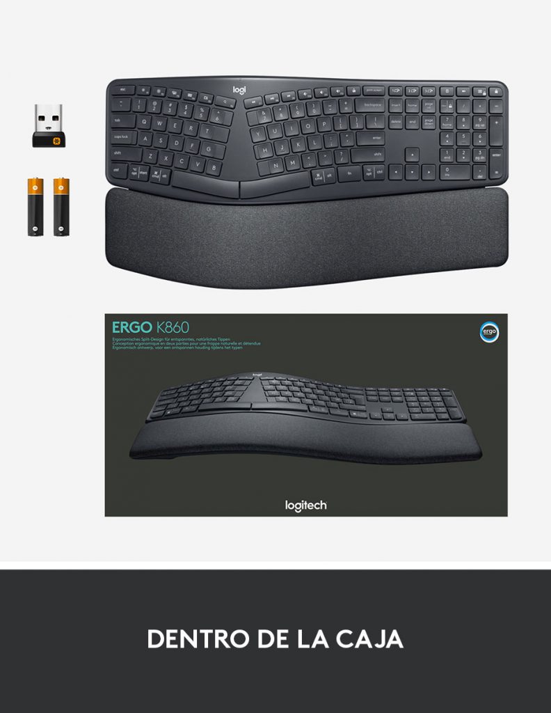 Teclado ergonómico inalámbrico ERGO K860 – Logitech Mexico