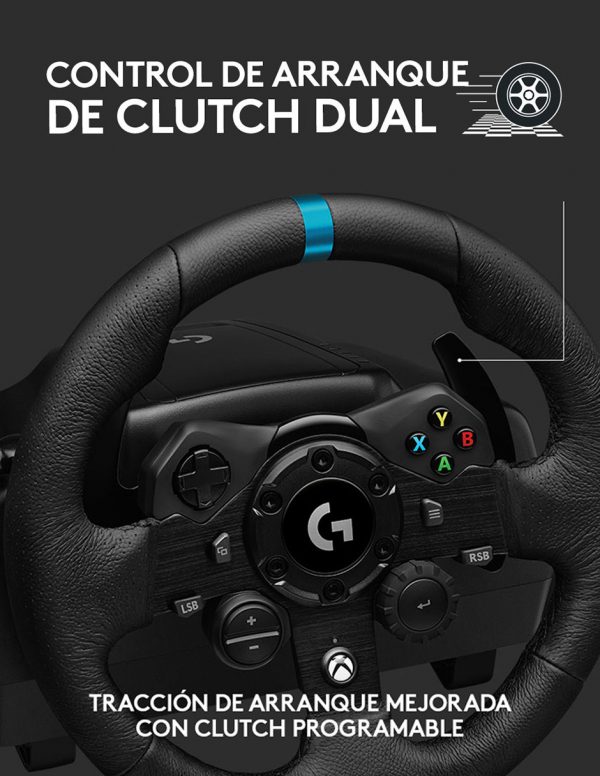 Volante de simulación de carreras Logitech G923 – XBOX – Logitech Mexico