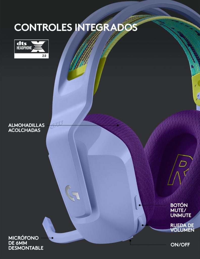 Audífonos inalámbricos G733 Lilac – Logitech Mexico